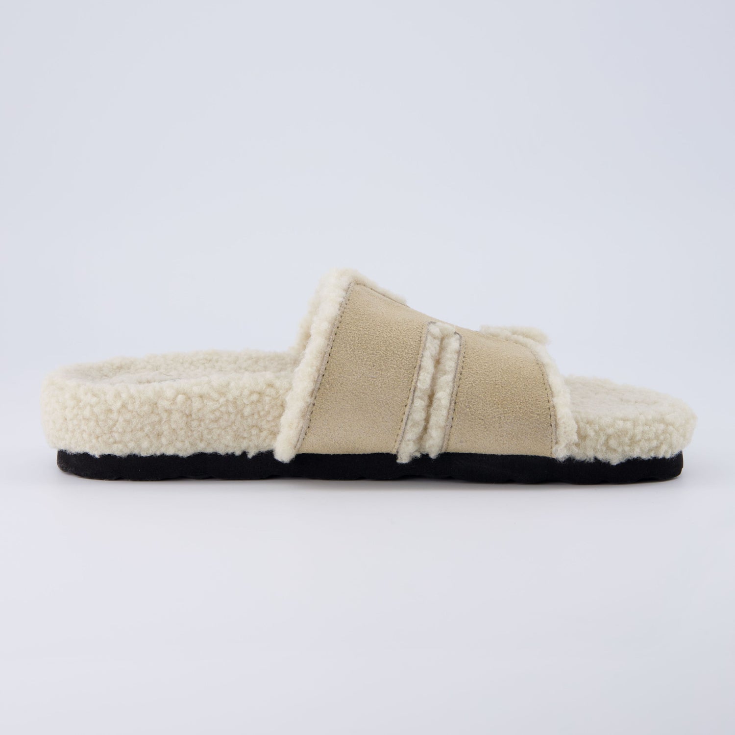 Cushionaire Women's Cuddle Shearling Footbed Sandal