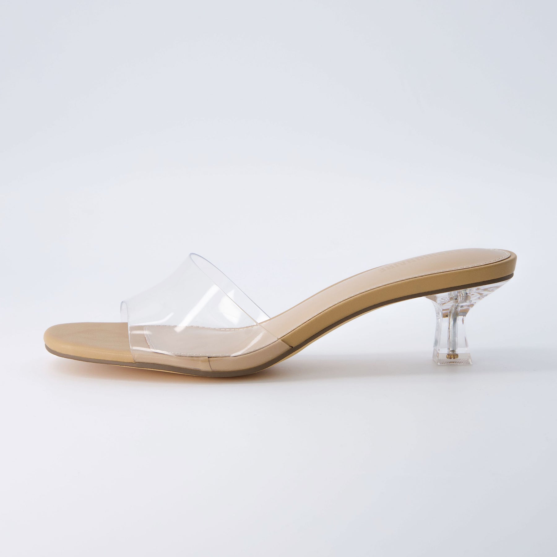 Cushionaire Women's Doral Lucite Kitten Heel Sandals