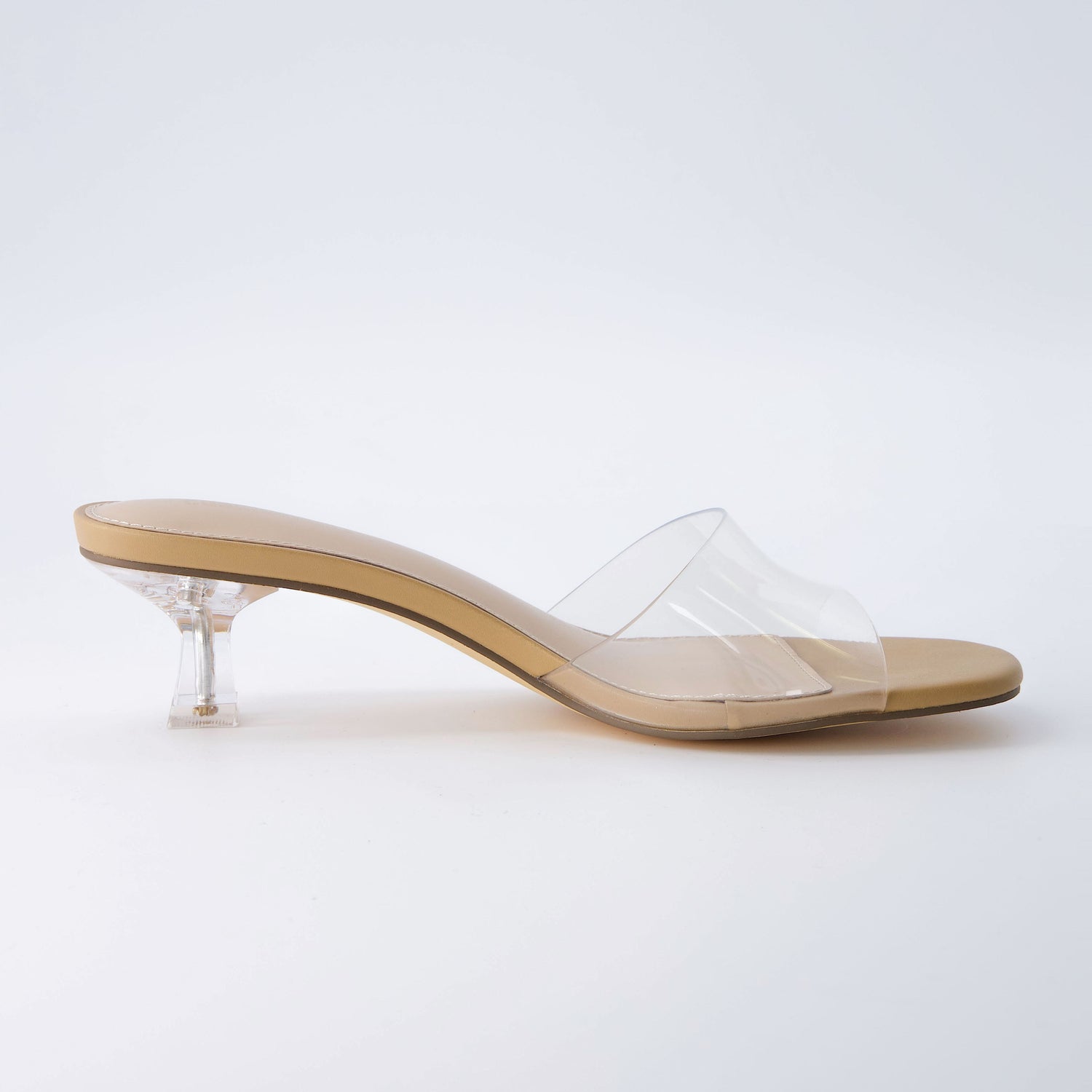 Cushionaire Women's Doral Lucite Kitten Heel Sandals