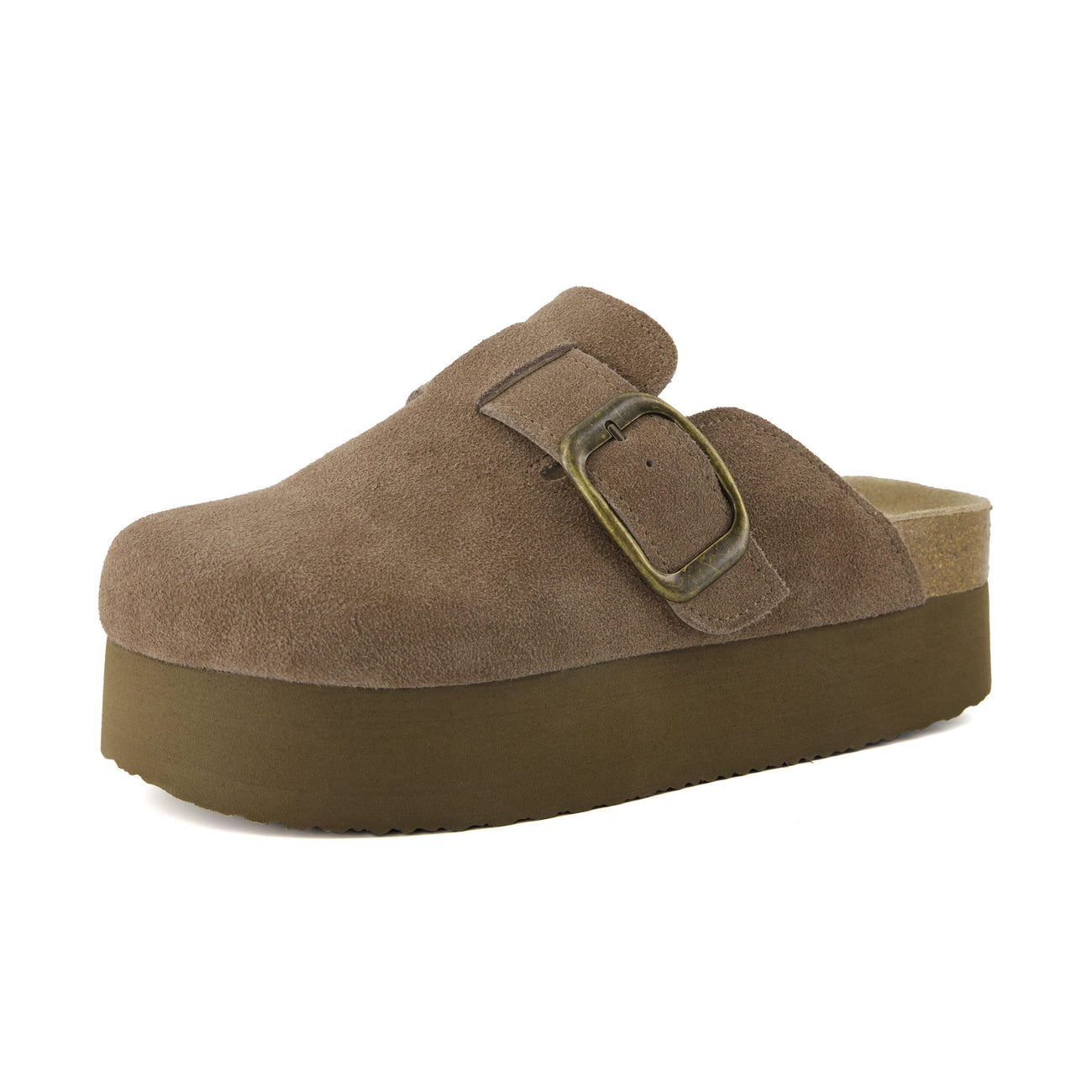 Cushionaire Women's Granola Suede Platform Clog