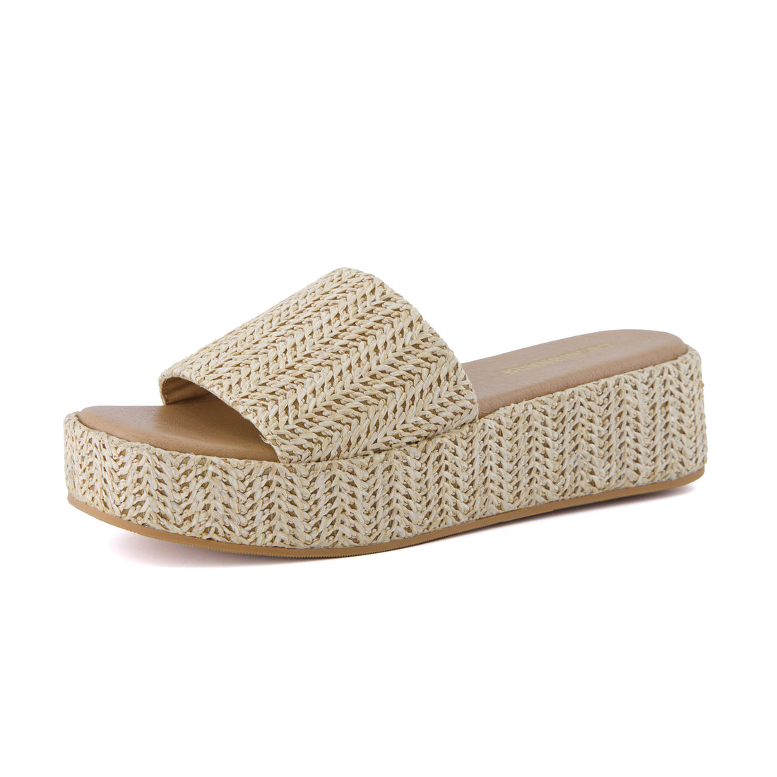 Cushionaire Women's Kudos Platform Slide Sandals – Wedge Sandals for ...