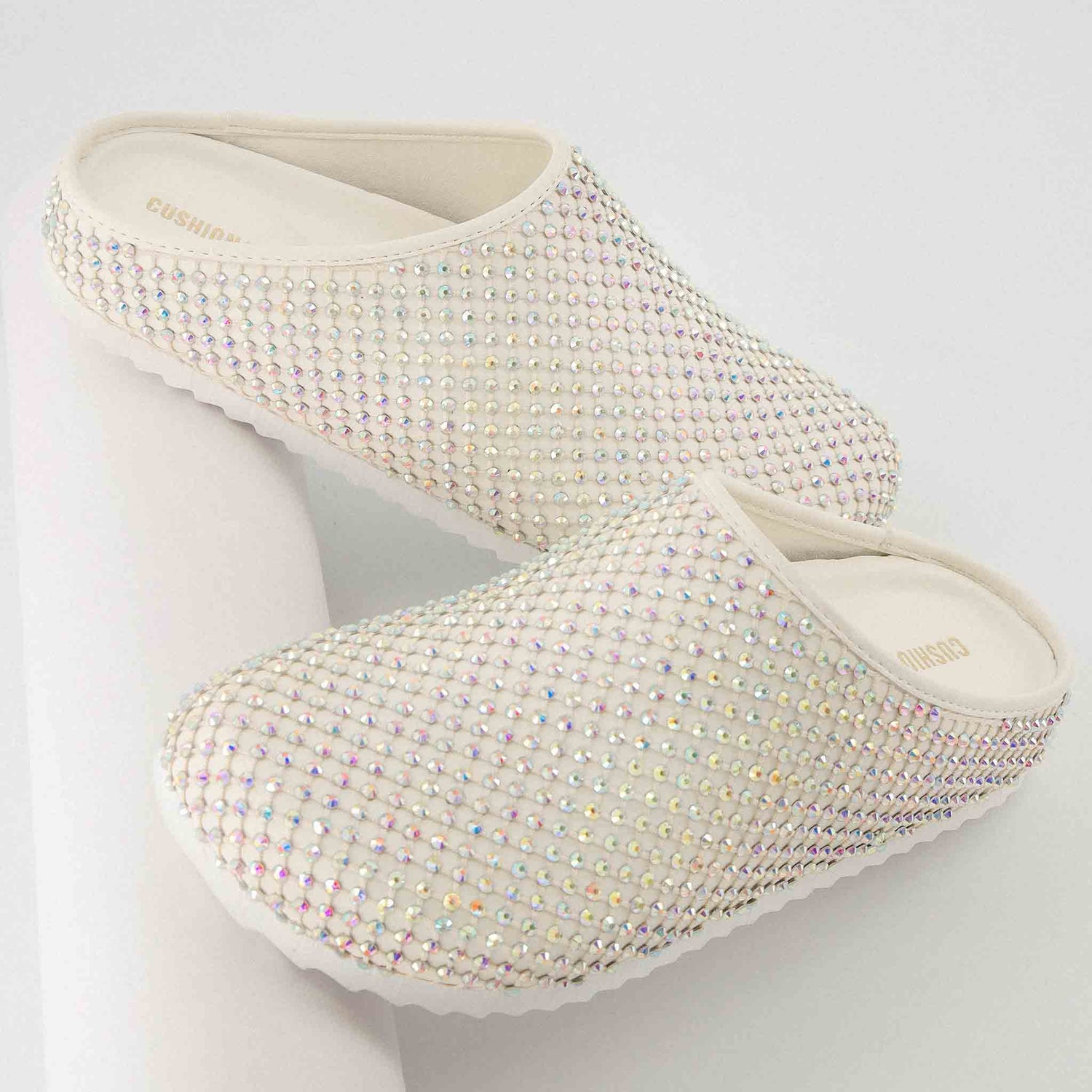 Cushionaire Women's Shimmer Rhinestone Clog